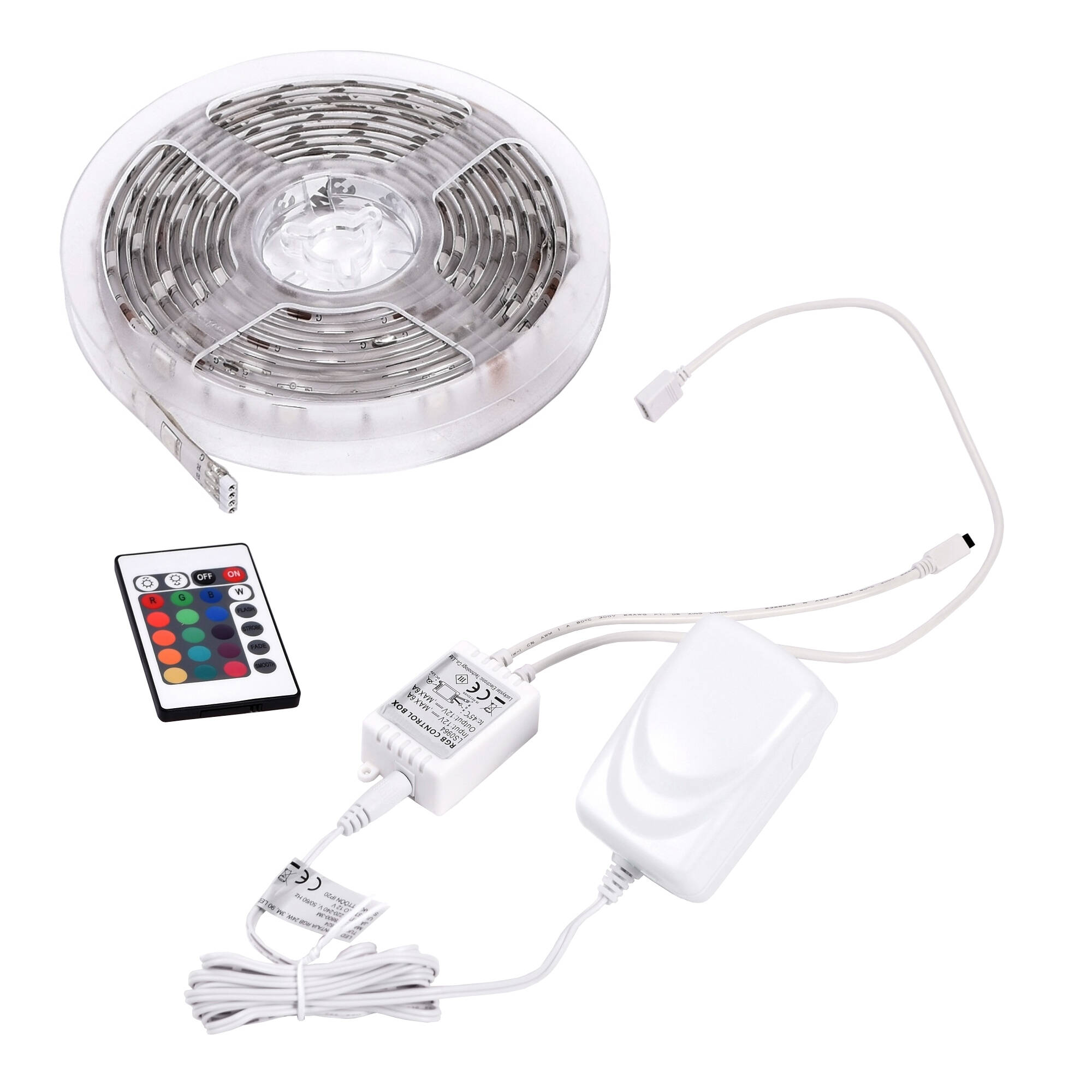 HEHQ LED-valonauha 3m RGB 18W kaukosäätimellä - Toolnet verkkokauppa