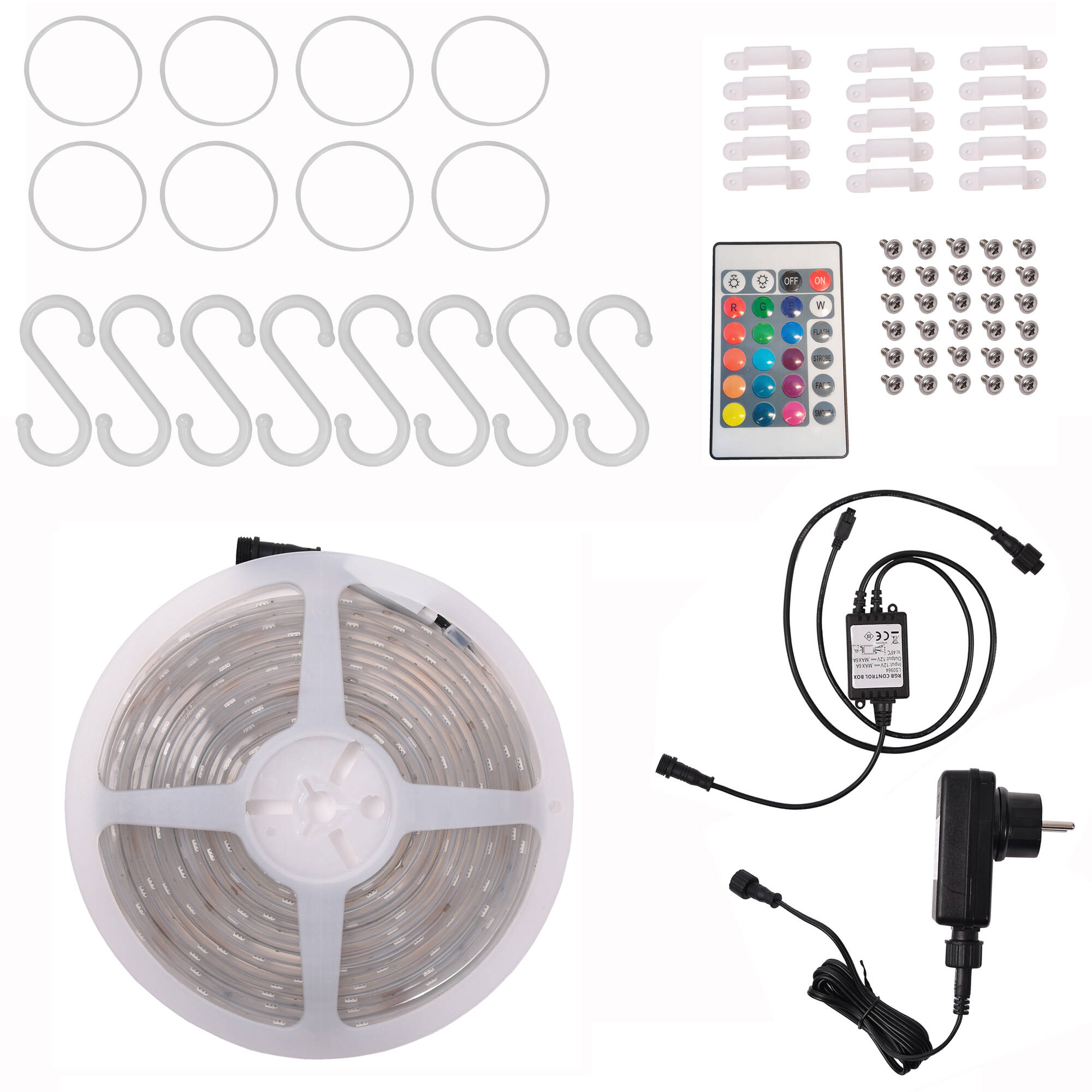 HEHQ LED-valonauha 5m RGB 24W IP44 kaukosäätimellä - Toolnet verkkokauppa